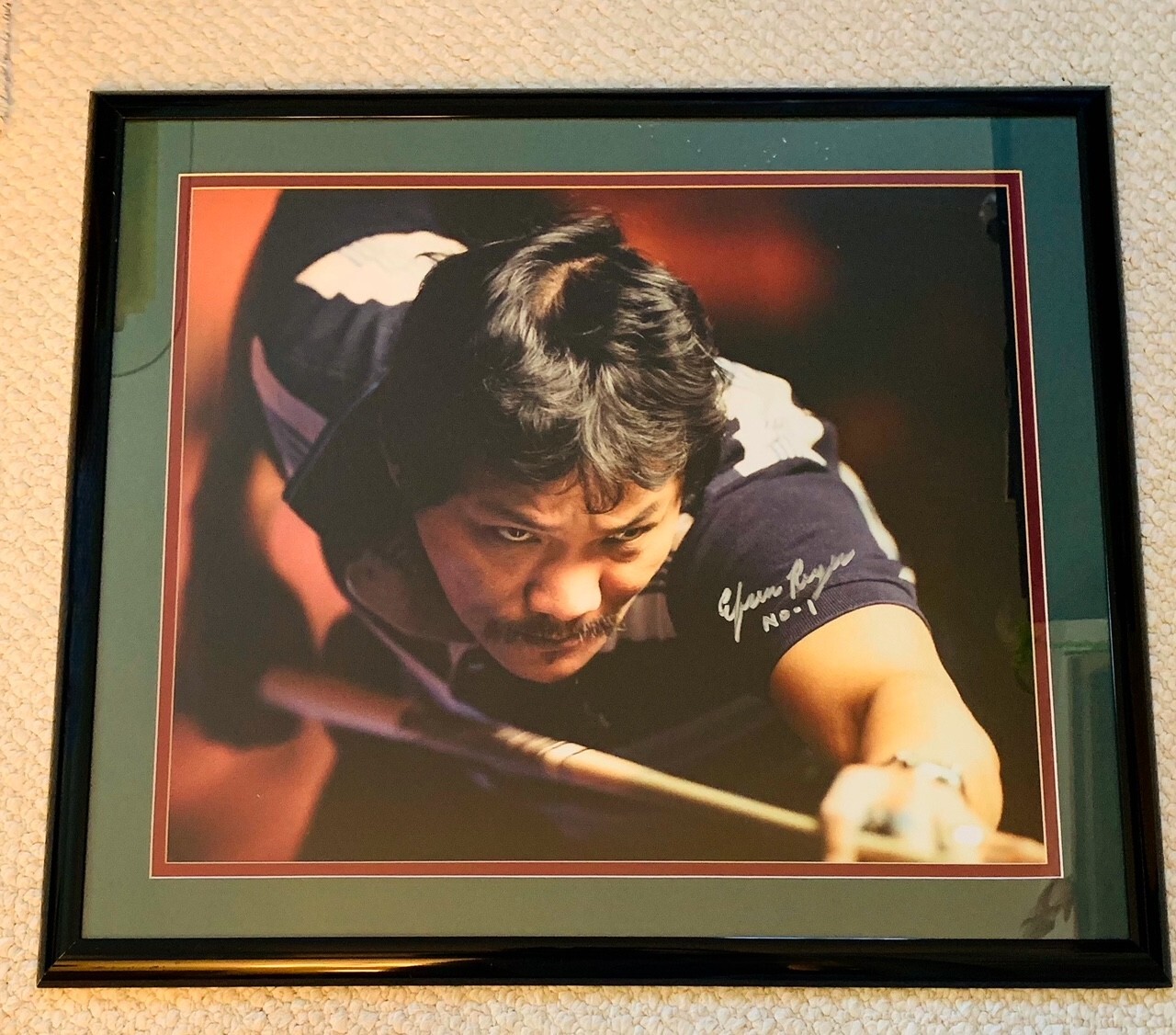 Efren Reyes large picture frame with his autograph 30"x26" | eBay