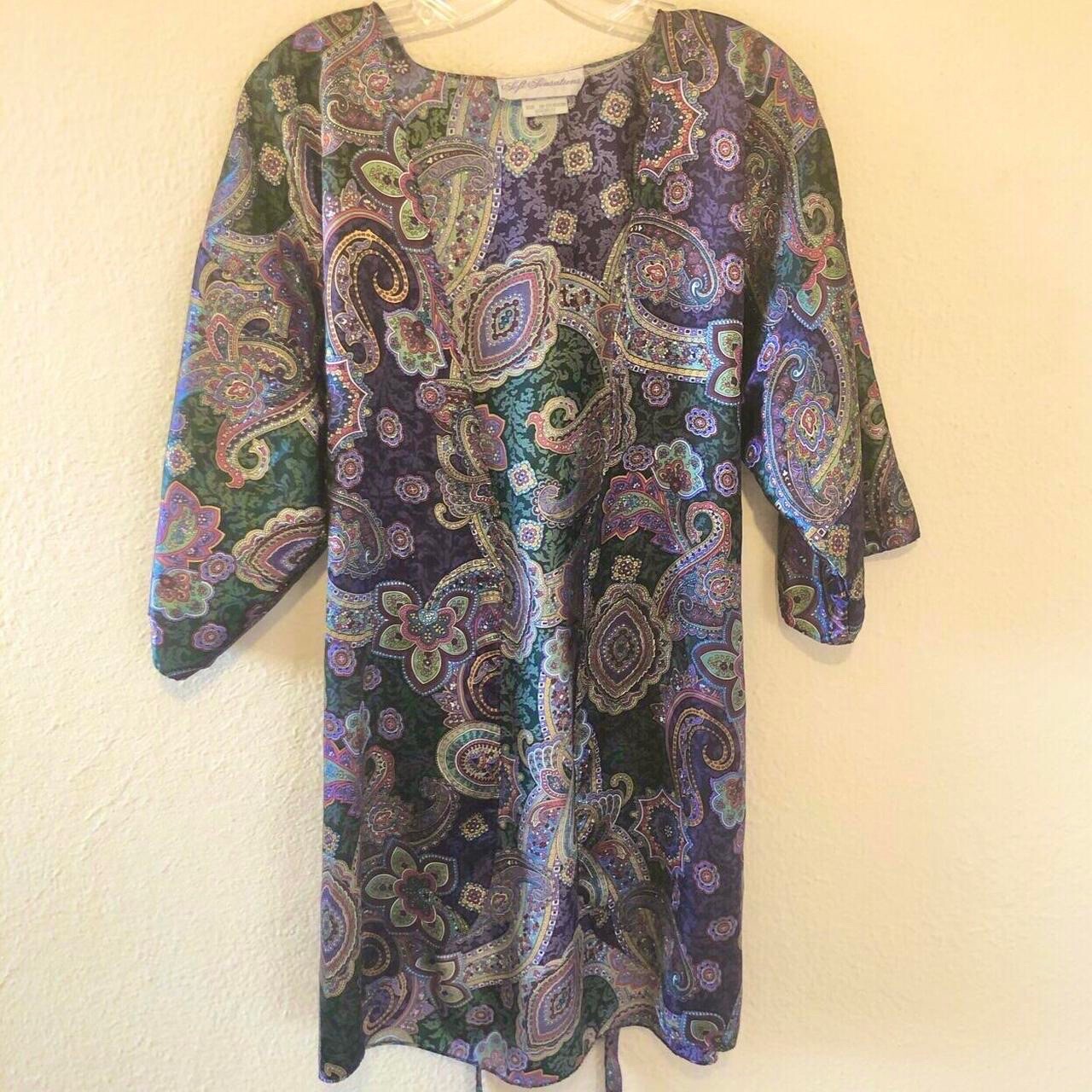 Vintage 60s Amy Winehouse style paisley robe size One… - Gem