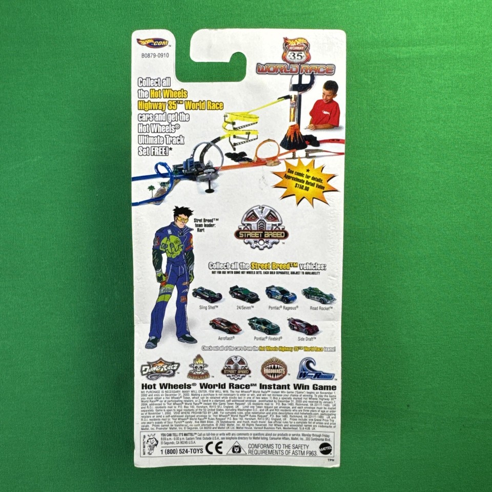 2002 Hot Wheels World Race Street Breed 13/35 AEROFLASH Nitrox2 ...