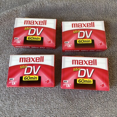 Maxell DV-60 Mini DV Cassette lot of 4 Sealed New | eBay