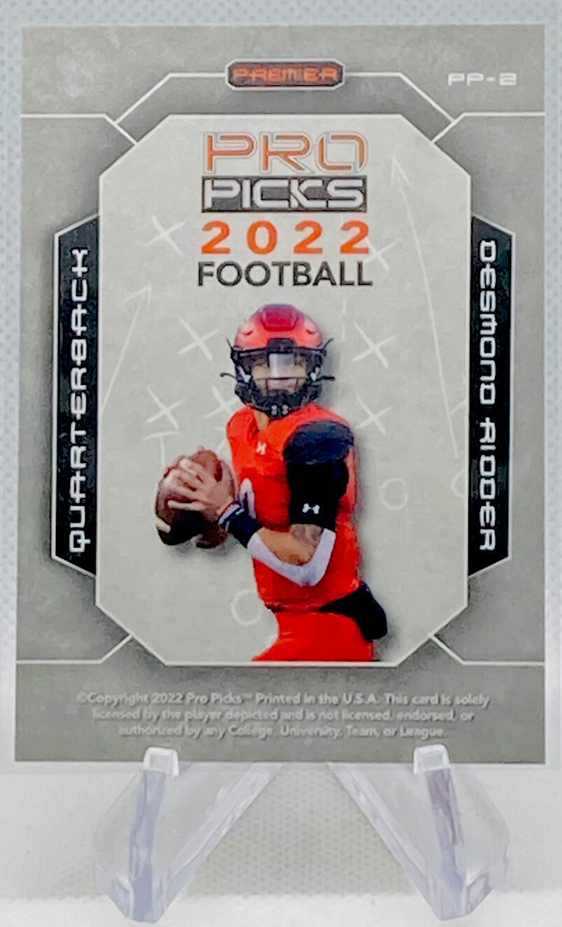 2022 Pro Picks Premier Desmond Ridder Rainbow Holo-Star RC #PP-2 ...