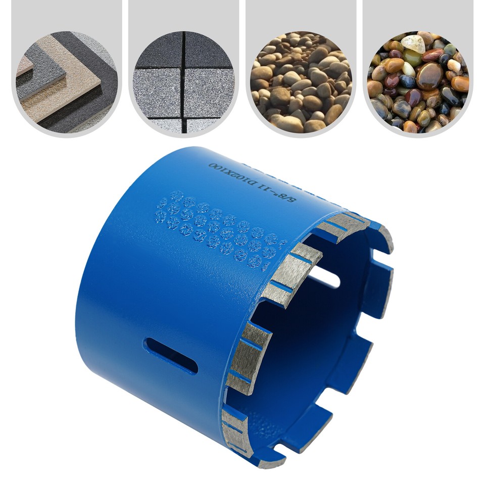 102mm/4.02in Diamond Core Drill Drilling Bit 5/8-11 Thread Diamond ...