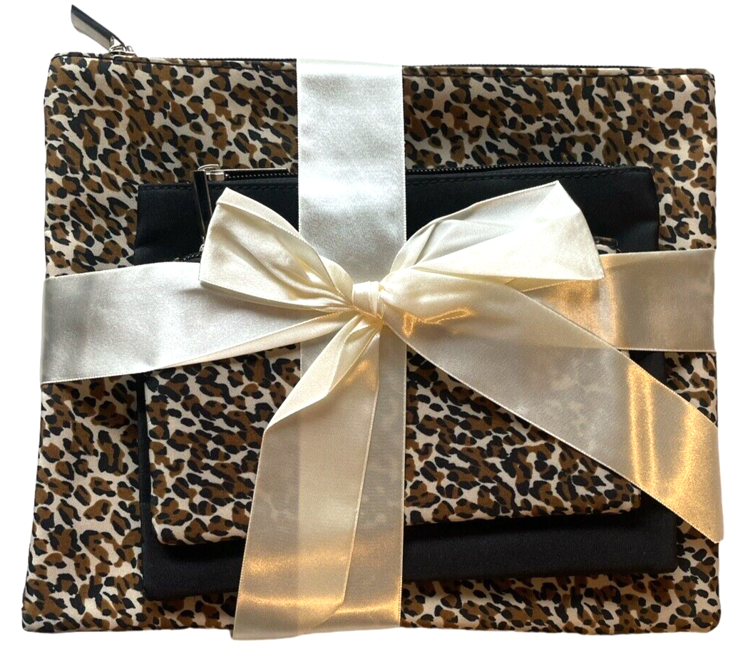 Avon Leopard Pouch Gift Bundle Set of 3 Cosmetic Pouches 2 Leopard ...