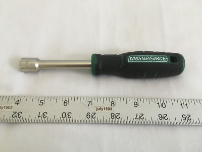 (1) NEW Masterforce 13mm Nut Driver MF30086 CR-V Steel Comfort Grip ...
