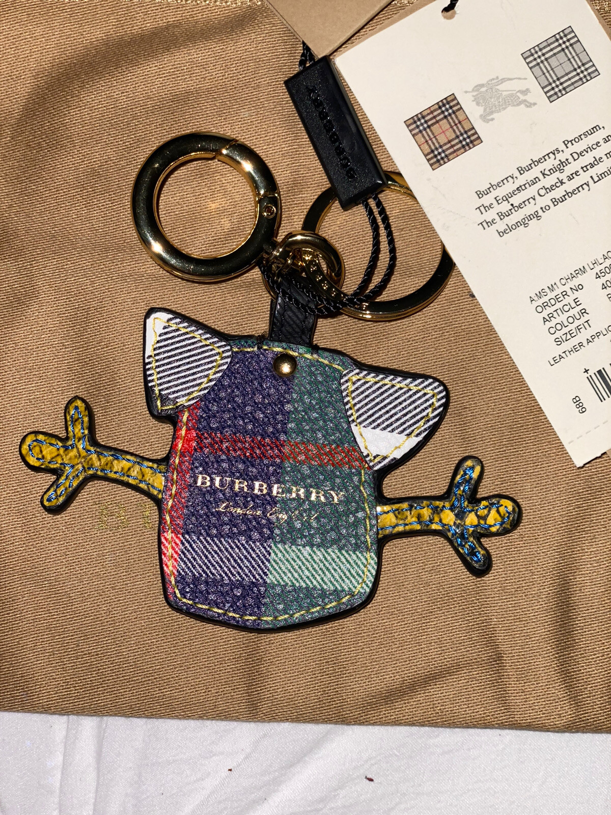 BURBERRY+KEY+CHAIN+MS+Monster+CHARM+LEATHER+Racing for sale online | eBay