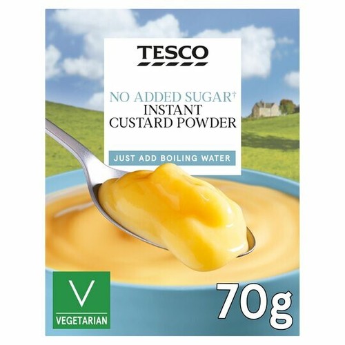 Tesco Instant Custard Powder No Added Sugar Vegetarian UK 70g x 6 ...