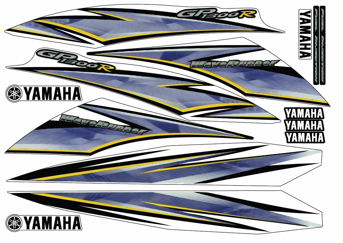 YAMAHA GP1300R GPR 1300 DECAL KIT WAVERUNNER 2 STROKE GRAPHICS 1300 | eBay
