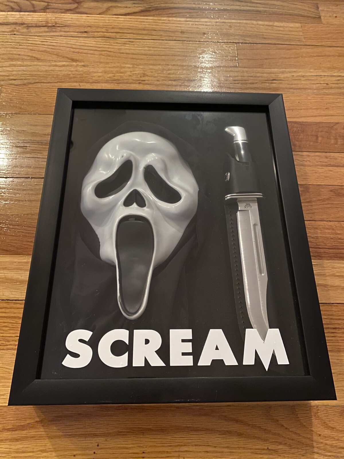 Ghostface Scream Mask + Buck 120 Shadow Box Frame Jason Freddy ...