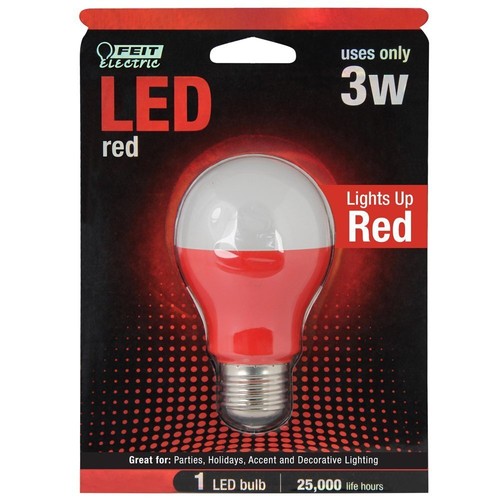 Feit A19 E26 (Medium) LED Bulb Red 30 Watt Equivalence 17801137767 | eBay
