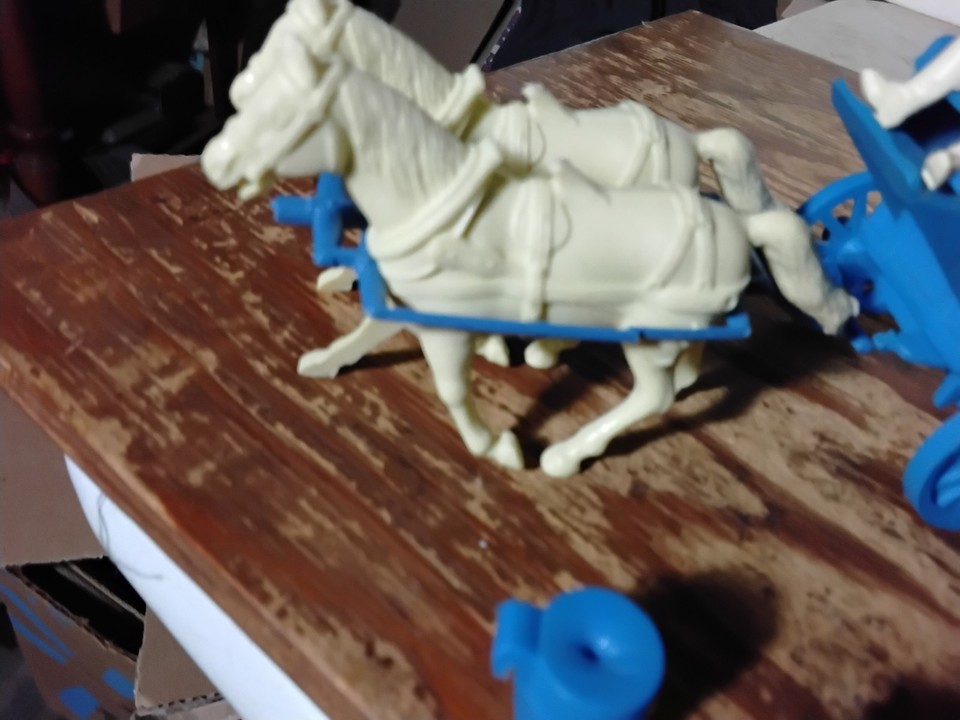 1959 Marx Blue Wagon w/Tan Top & driver Wagon Train Gunsmoke western ...