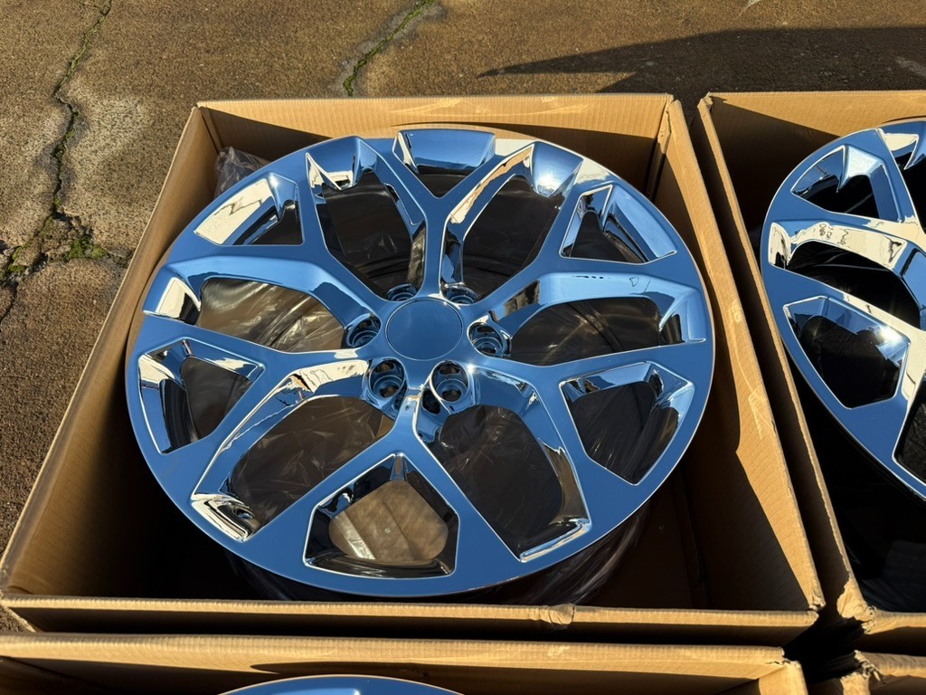 4 Chrome 22" Snowflake STYLE Wheels Rims 2000-2026 GMC Sierra Yukon ...