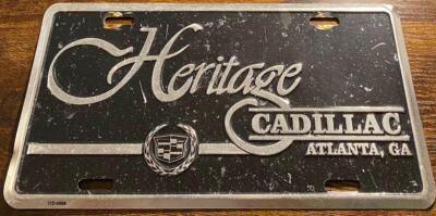 Heritage Cadillac Dealership Booster License Plate Atlanta Georgia CTS ...