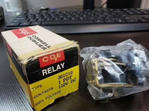 Cornell Dubilier CDE RELAY 301D10 110V DC 1PDT NEW NIB $49 | eBay