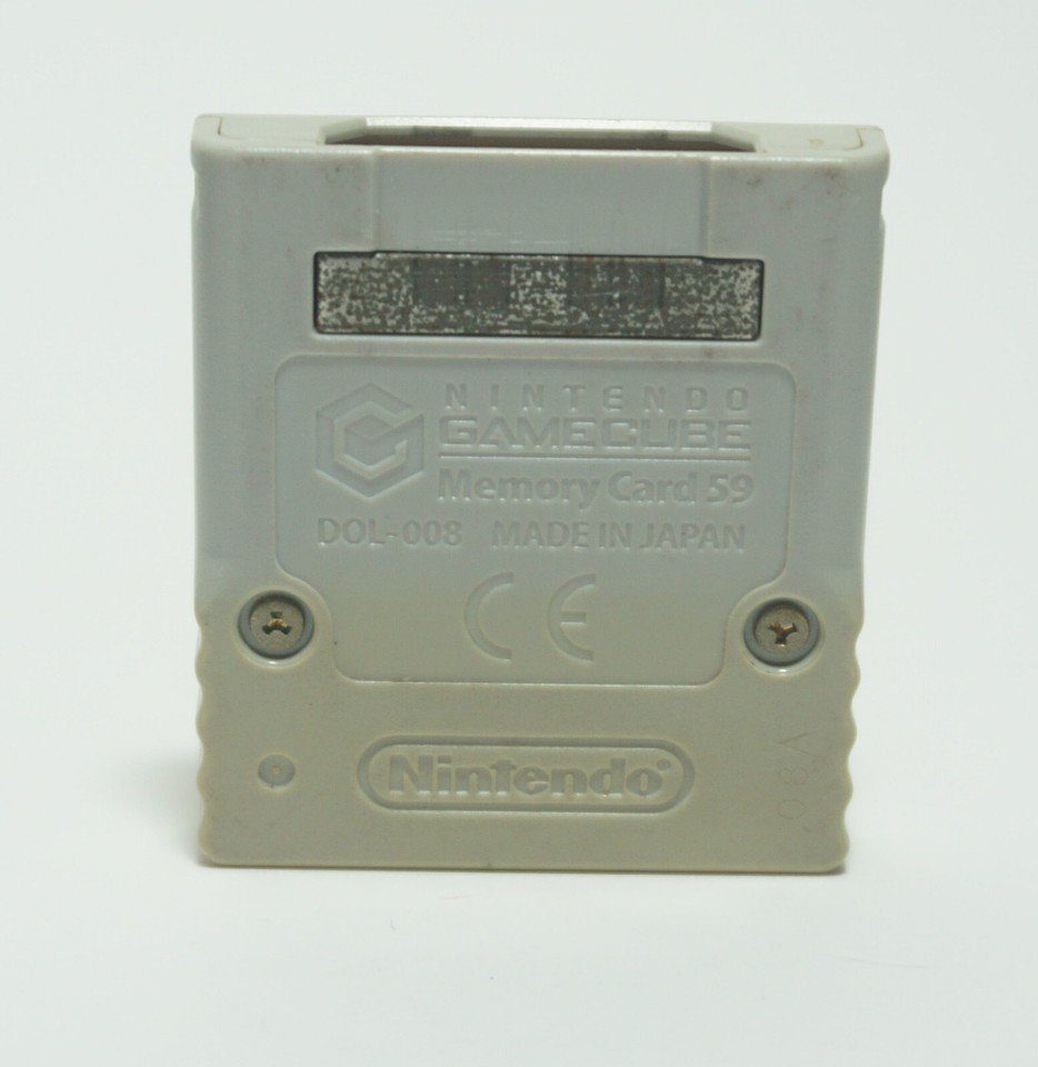 Nintendo Gamecube Memory Card Official OEM 59 251 Block Black Gray ...