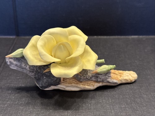 Vintage BOEHM 200-55 Yellow Rose Bone Porcelain Figurine Made in ...