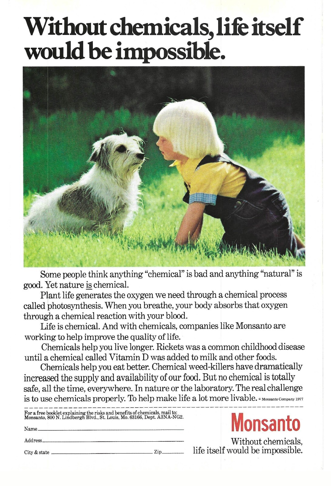 1978 Monsanto Vintage Color Print Ad Chemicals | eBay