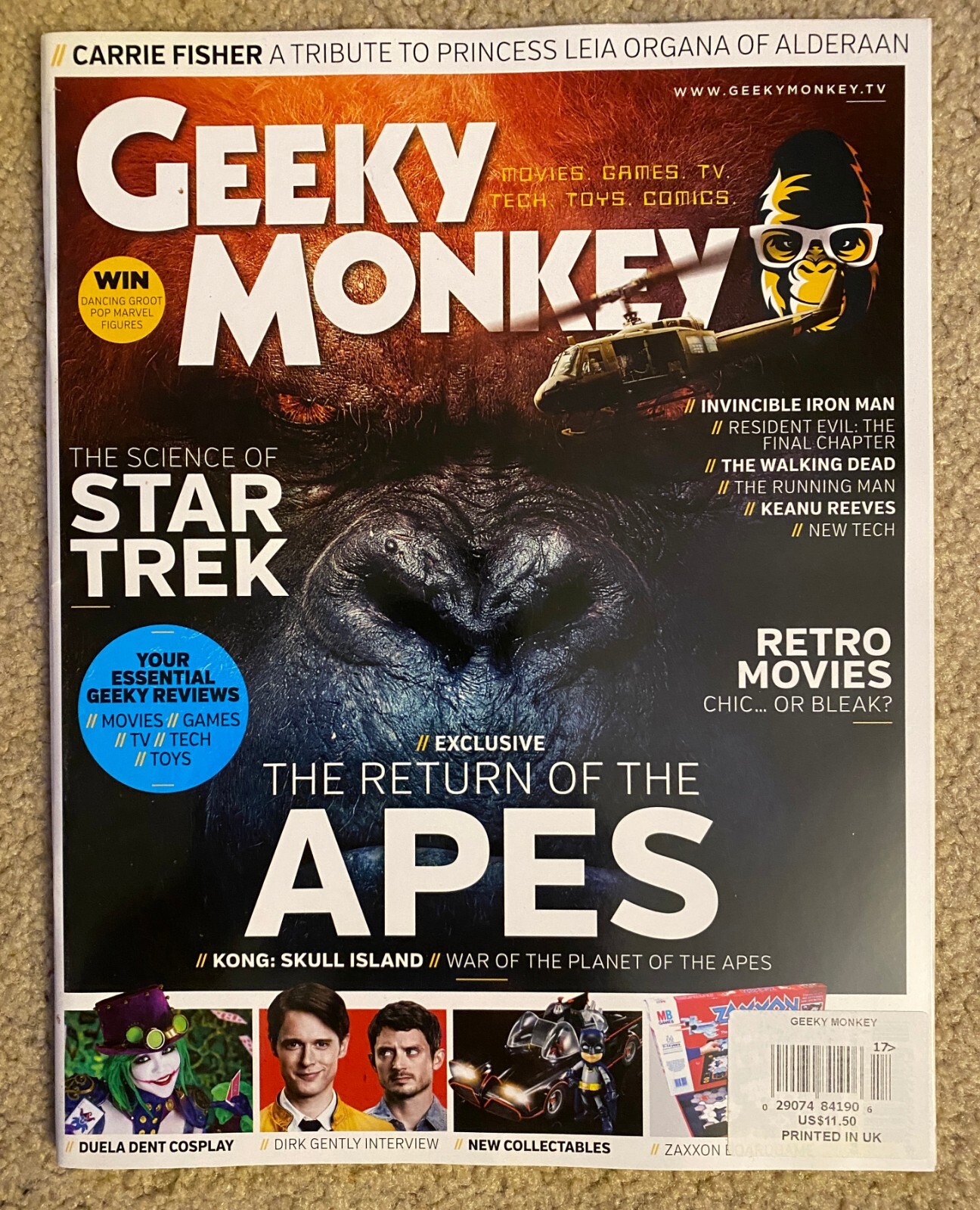 NEW Magazine: Geeky Monkey #17: February 2017: King Kong Skull Island ...