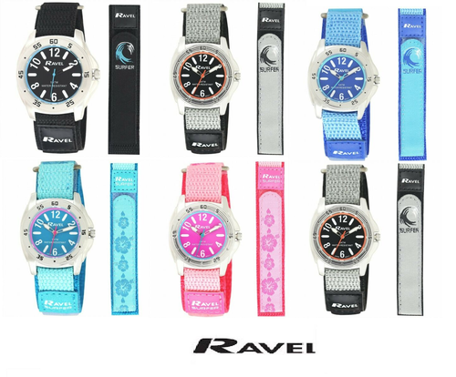 Ravel 5ATM Waterproof SPORTS Watch On Fast Action Surf Grip Fabric ...