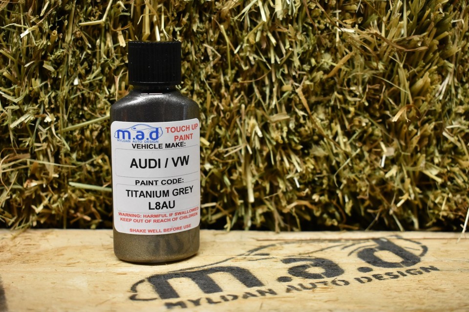 M.A.D Audi VW Titanium Grey L8AU Alloy Wheel Paint Touch Up Kit 30ML ...