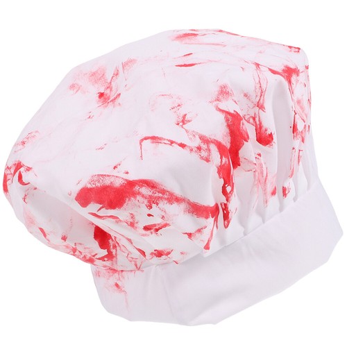 Horror Chef Hat Halloween Headwear Men and Women Man Bloody Decorations ...