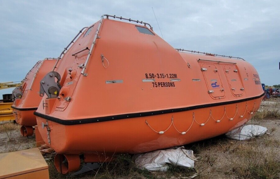 Norsafe Lifeboat 75 Person Off Oil Rig Type JYN85F Diesel Powered 2008 ...