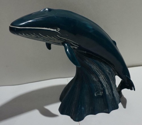 G.H. Cook Company Fine Art Sculptures Teal Blue WHALE | eBay