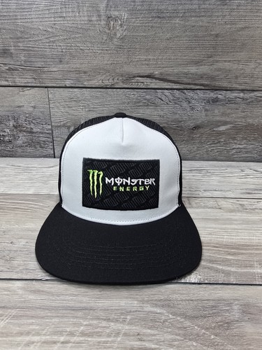 Monster Energy Drink Classic Logo Patch Strapback Hat Cap Adult Trucker ...