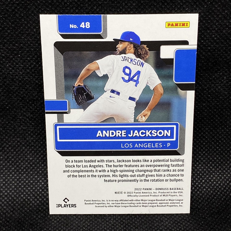 2022 Donruss Andre Jackson RC Rated Rookies #48 - Los Angeles Dodgers ...