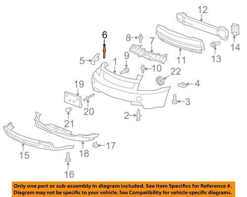 GM OEM 09-07 Equinox Bumper Components-Retainer Plate Rivet 11610210 | eBay