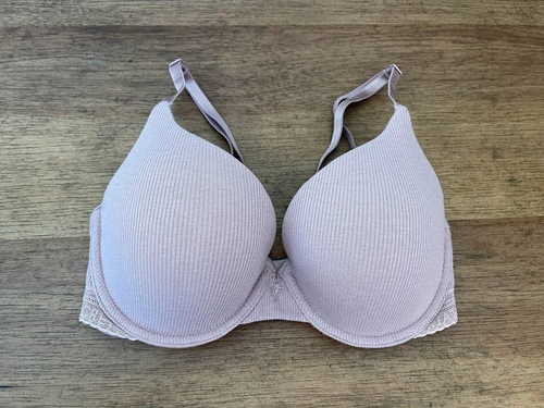 Victoria's Secret French Mauve Logo 32D T-Shirt Perfect Shape Cotton ...