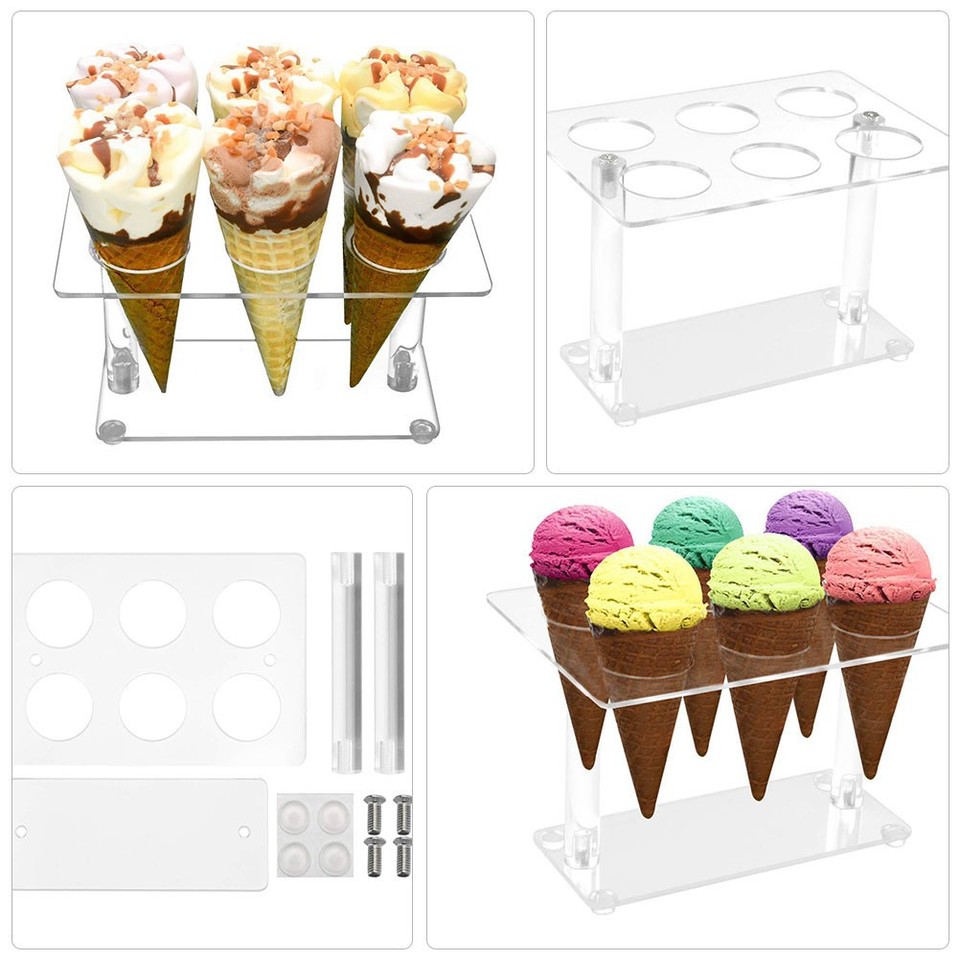 Ice Cream Stand for Party Sweet Cone Dessert Stands Display Holder ...