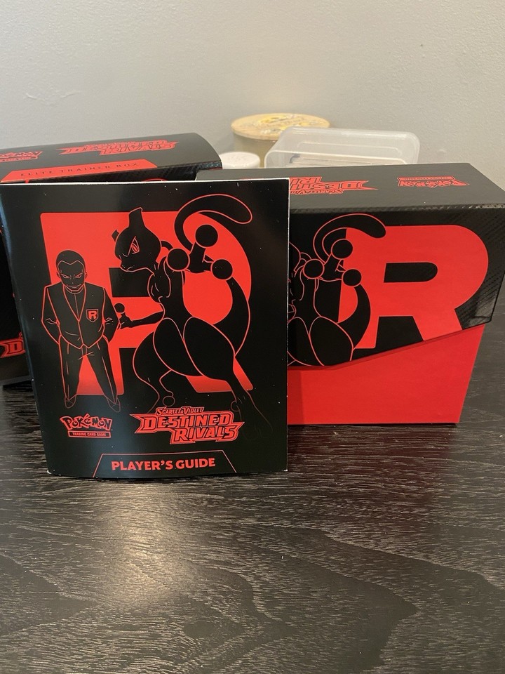 Pokemon Destined Rivals ETB OPEN NO PACKS Only Accessories W/ Sealed ...