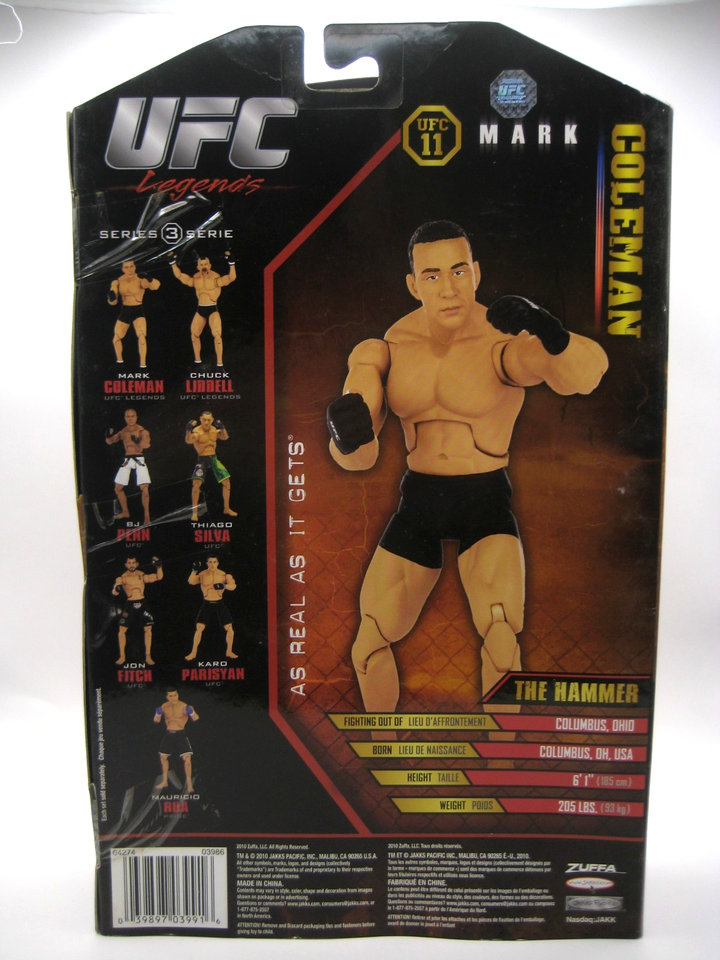 MARK COLEMAN AUTOGRAPH INSCRIBED "UFC-HOF" ACTION FIGURE UFC 11 FREE ...