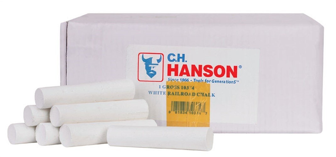 C.H. Hanson 10374 White Railroad Chalk 7/8 Dia. x 4 L in. | eBay