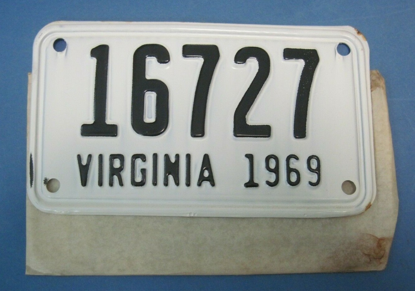 1969 Virginia Motorcycle License Plate never used | eBay