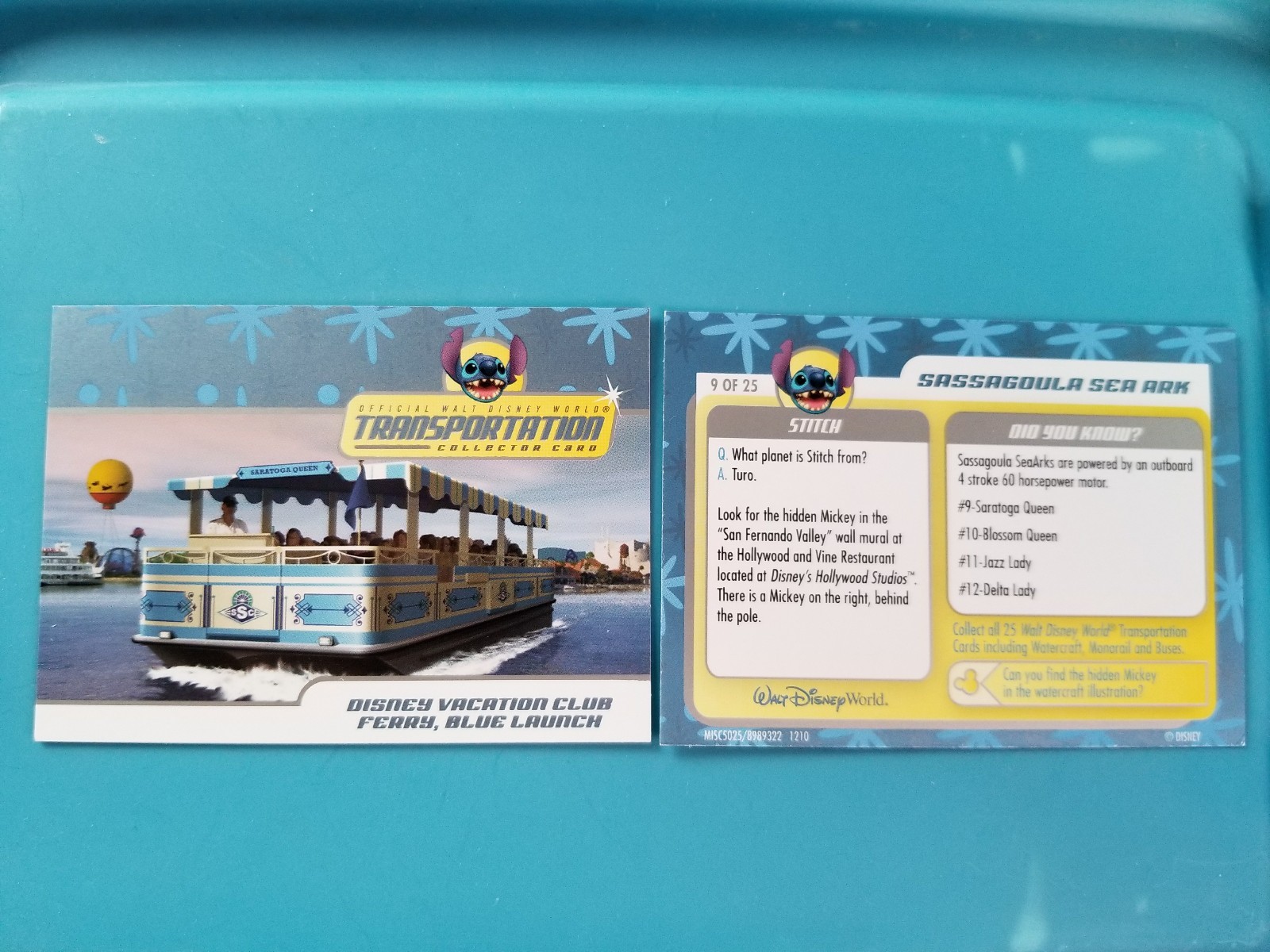 Disney Transportation Trading Card Disney Vacation Club Ferry Blue ...