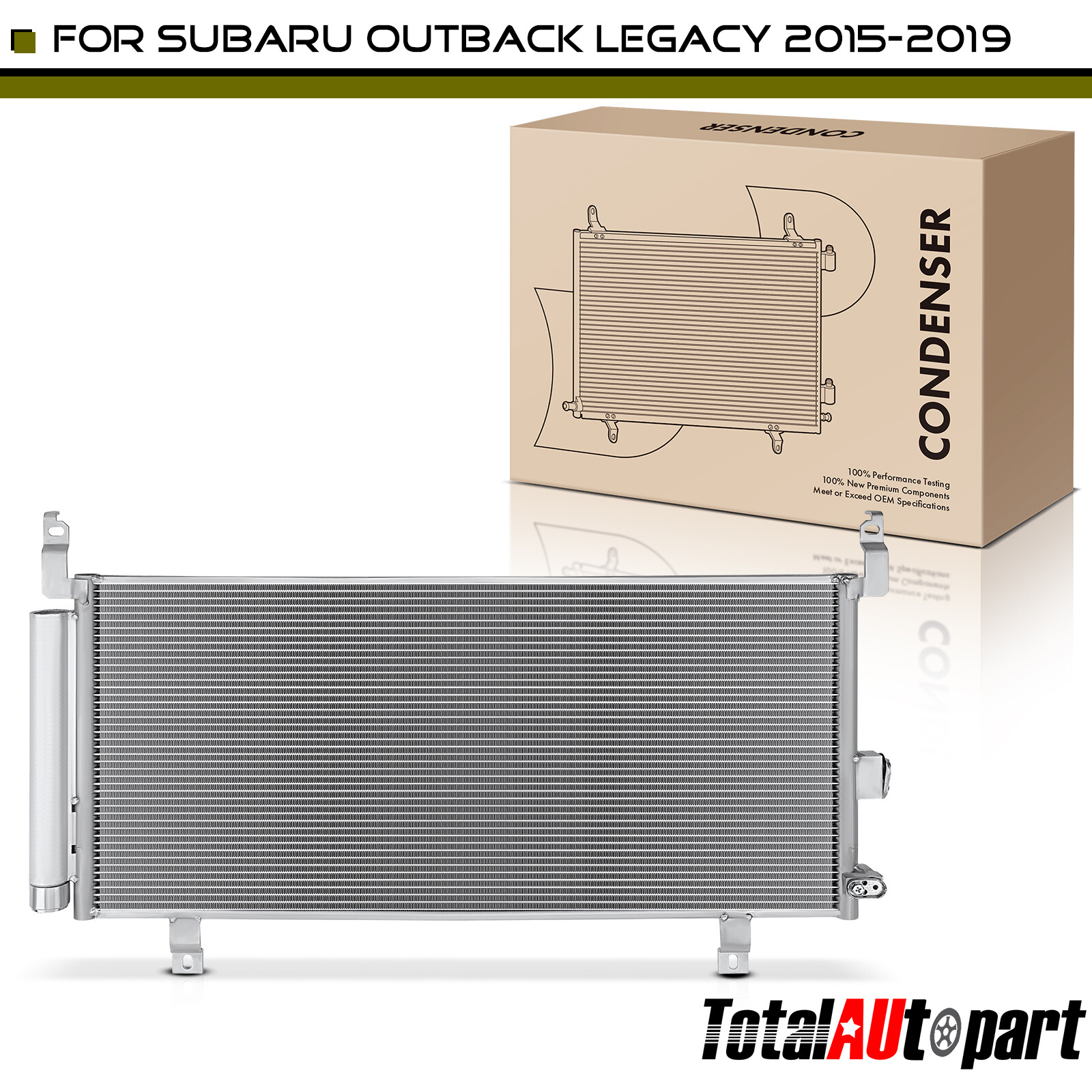 AC Condenser w/ Bracket & Drier for Subaru Legacy Outback 2015-2019 H4 ...