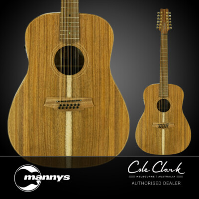 Cole Clark FL2E-12-BLBL 12-String Acoustic Electric Guitar inc Hard ...