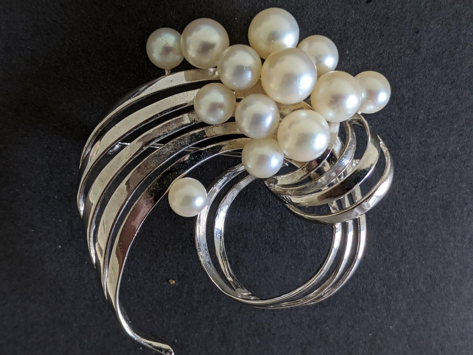 Vintage Tasaki Japan Clamshell T Mark Sterling Silver… - Gem