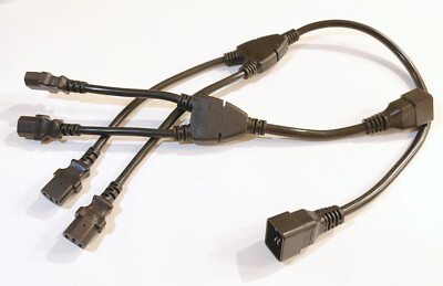 C20 Male to 2X C13 Female Y Splitter Cable Power Mining 14AWG 16A for ...
