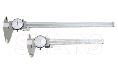 6" & 12" Dial Caliper Combo .001" Double Shock Proof Stainless New L ...