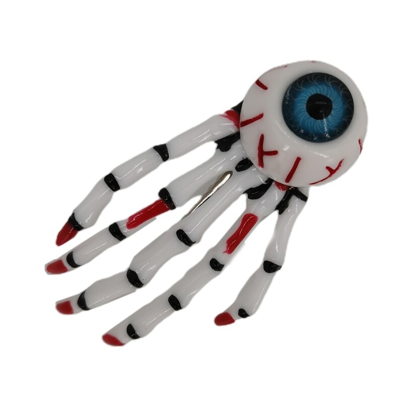 Skeleton Hand Bone Hair Clip Eyeball Hair Barrettes Halloween Cosplay ...