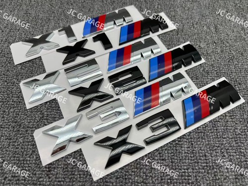 M Logo Competition Silver Replacement Rear Trunk Emblem Badge For X1M ...