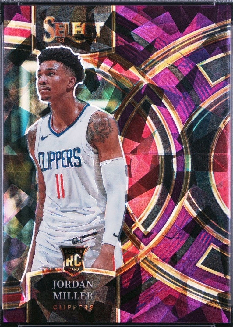 2023-24 Panini Select - Premier Level Jordan Miller #116 Purple Cracked ...