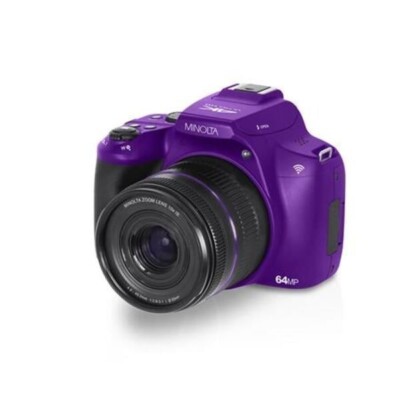 Minolta 64 MP 4K Ultra HD Bridge Camera with 10x Optical Zoom - Purple ...