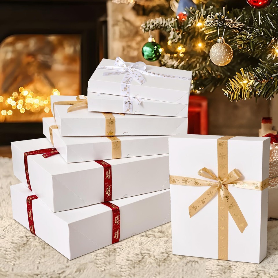 12 Pack White Gift Boxes with Lids for Presents 17" Large Gift Boxes ...