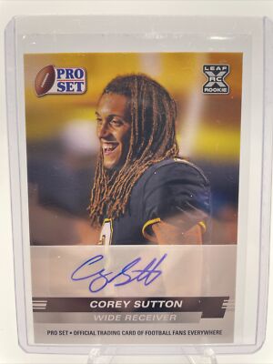 2022 Leaf Pro Set Auto Red XRC Corey Sutton RC # PSA-CS1 Denver Broncos ...