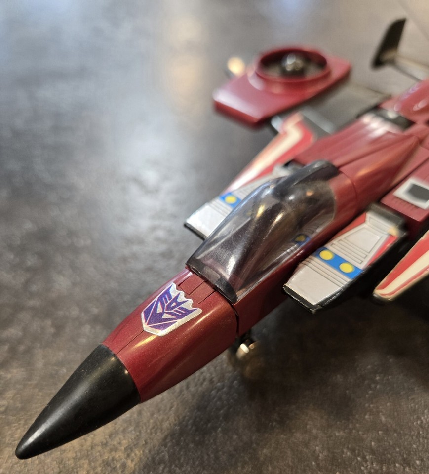 1985 G1 TRANSFORMERS THRUST JET COMPLETE VINTAGE NICE DECEPTICON NICE ...