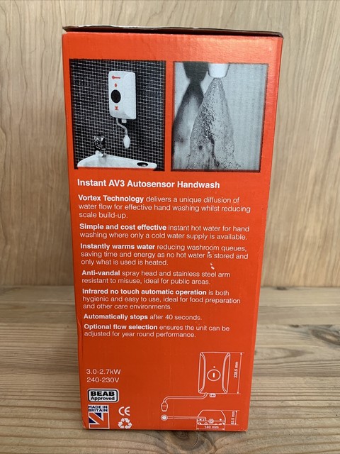 3kw Instant Hand Wash Hot Water Heater Over Sink Vortex Handwash ...