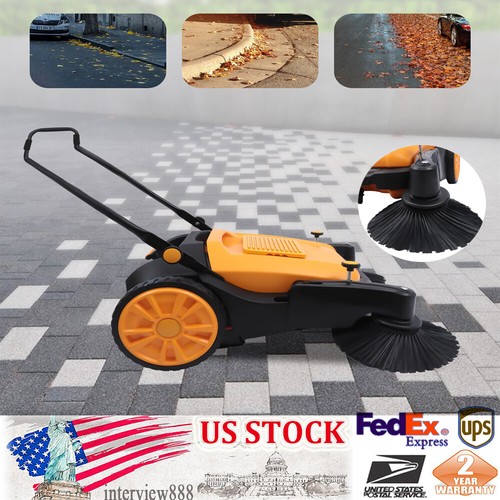 41'' Walk-Behind Sweeper Street Floor Road Sweeping Floor Cleaner Hand ...